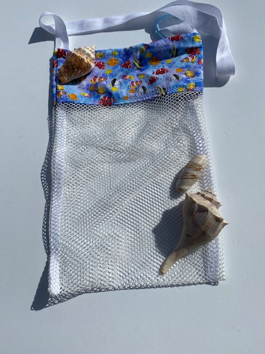 Mesh Shelling Bag, Seashell Collecting Bag, Mesh Beach Bag, Fish Beach ...