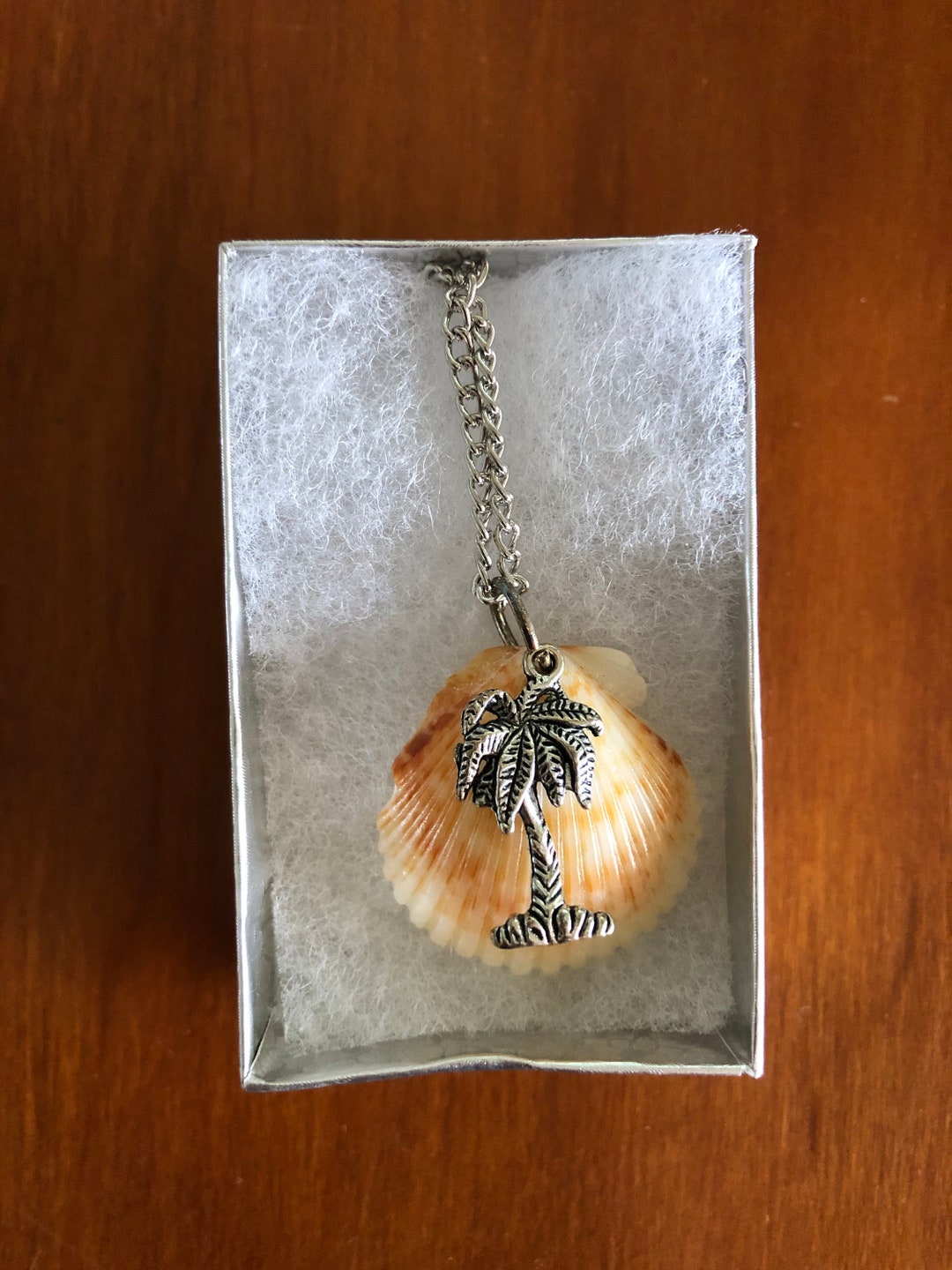 Natural Sea Shell Necklace With Tropical Themed Charm - Etsy