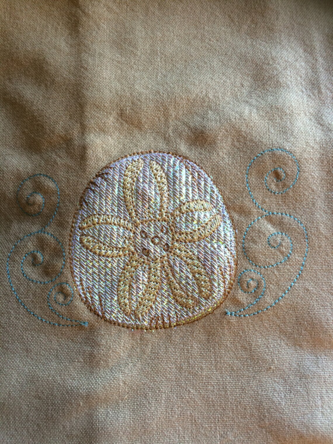 Embroidered Shell Kitchen Towels #0009 - Etsy