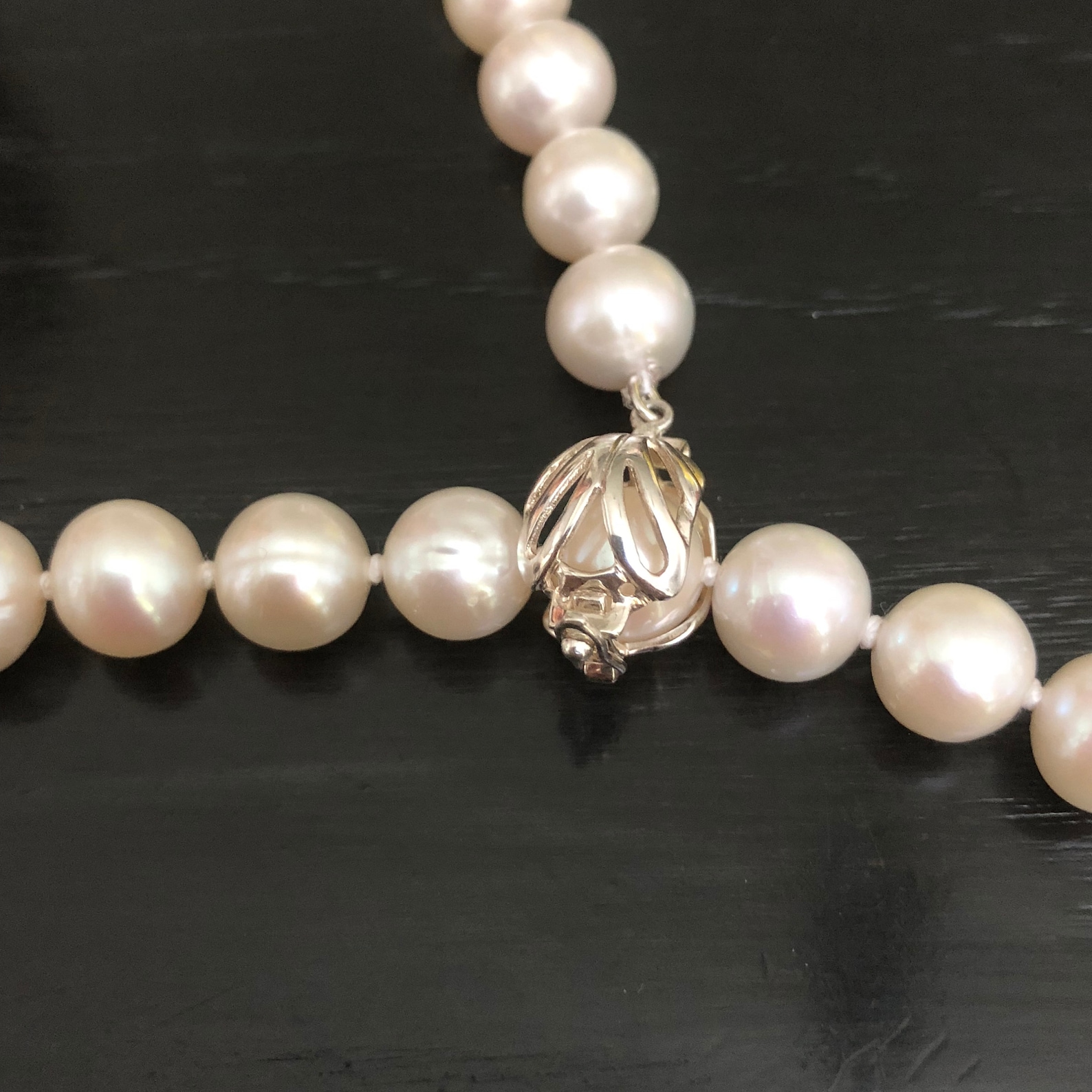 Genuine Single Strand Cultured Freshwater Pearl Necklace - Natural ...