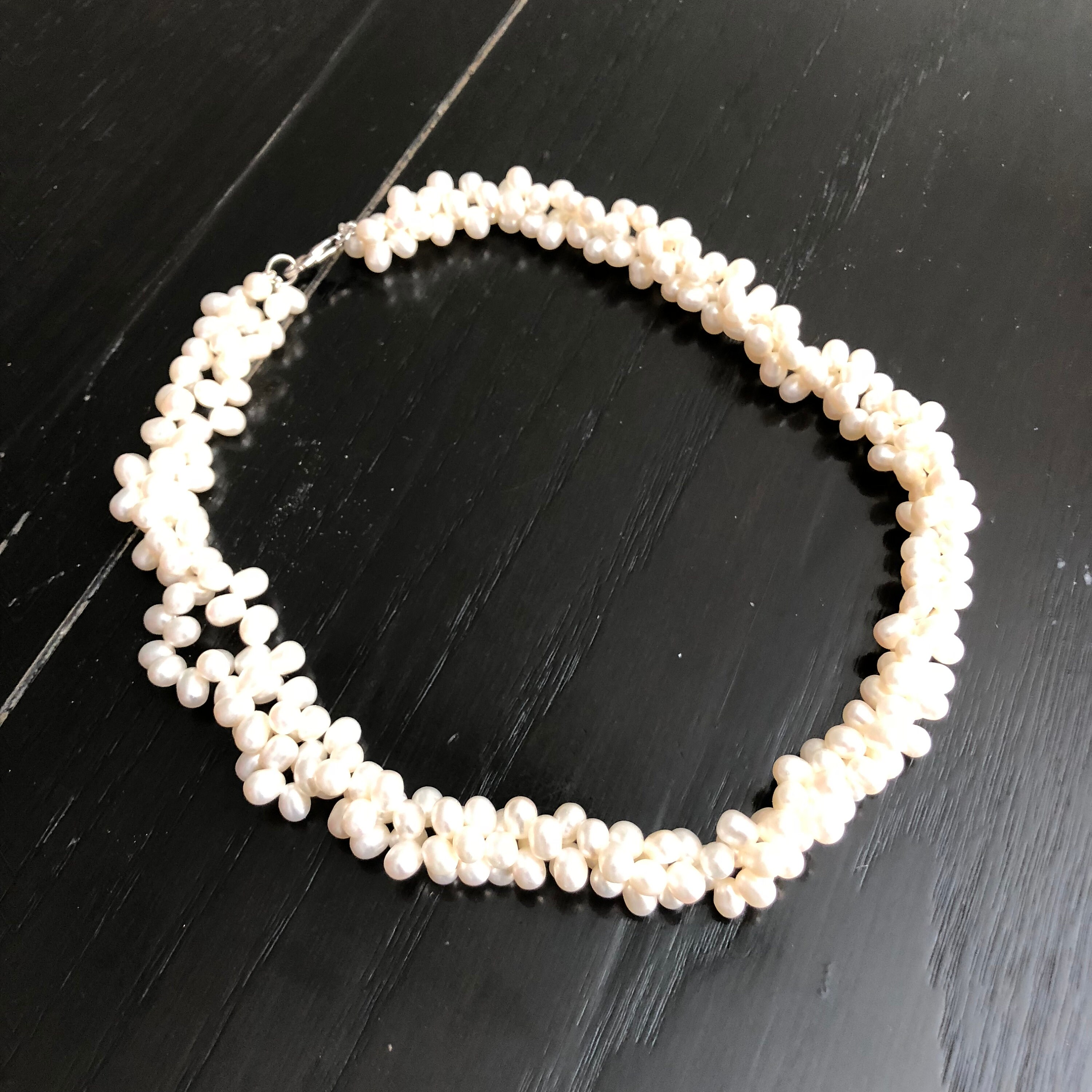 Genuine Cultured Freshwater Two Strand Pearl Necklace White - Etsy