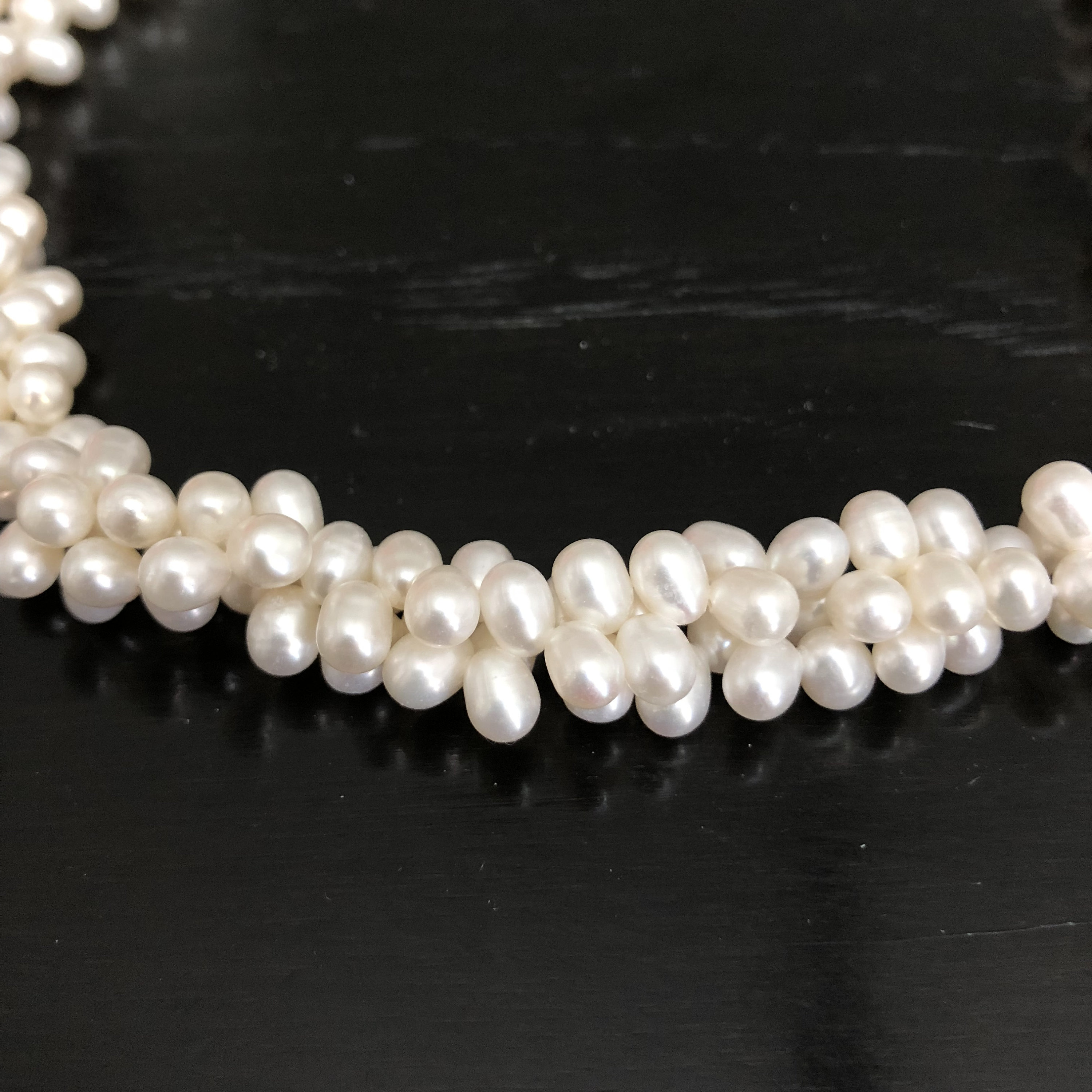 Genuine Cultured Freshwater Two Strand Pearl Necklace White - Etsy