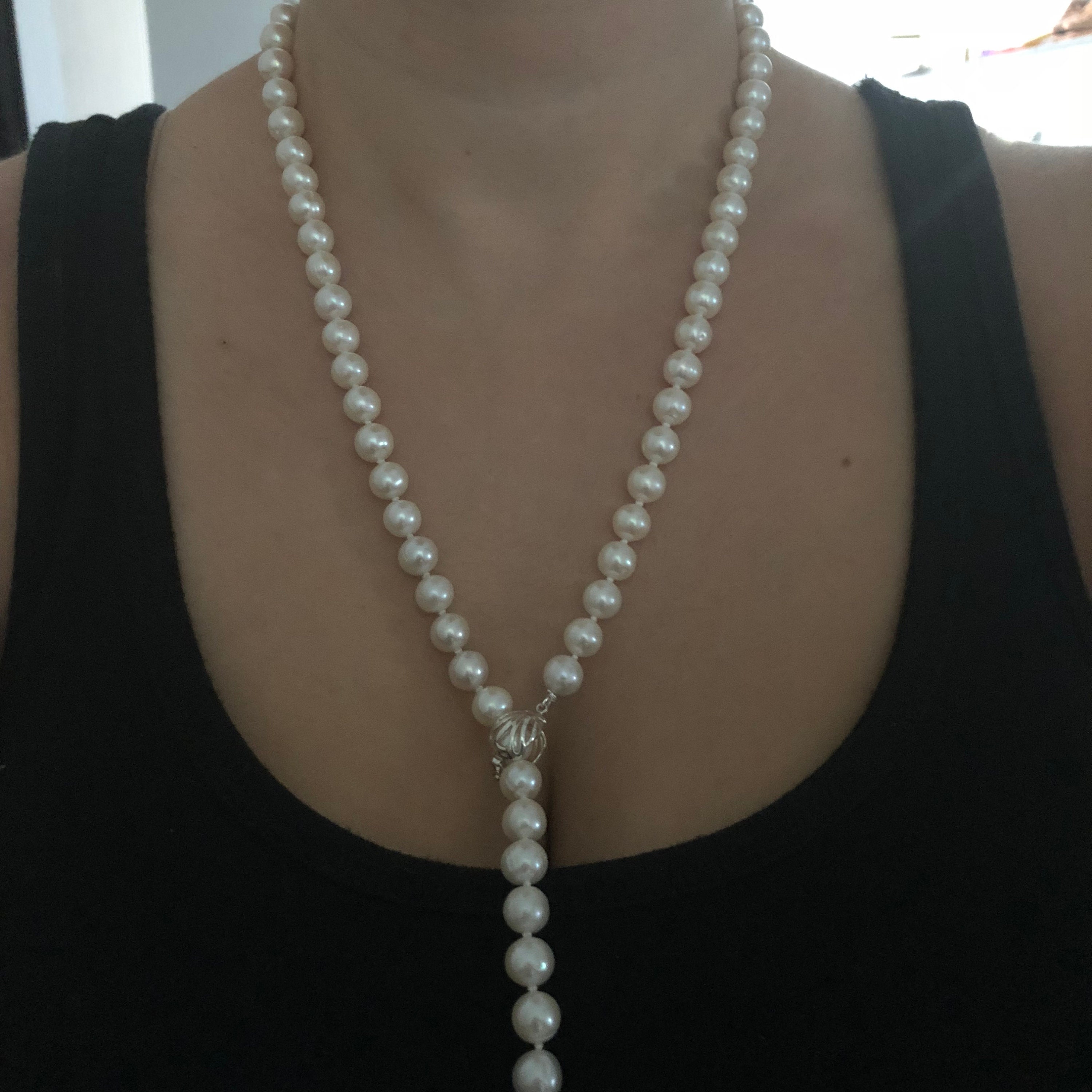Genuine Single Strand Cultured Freshwater Pearl Necklace | Etsy