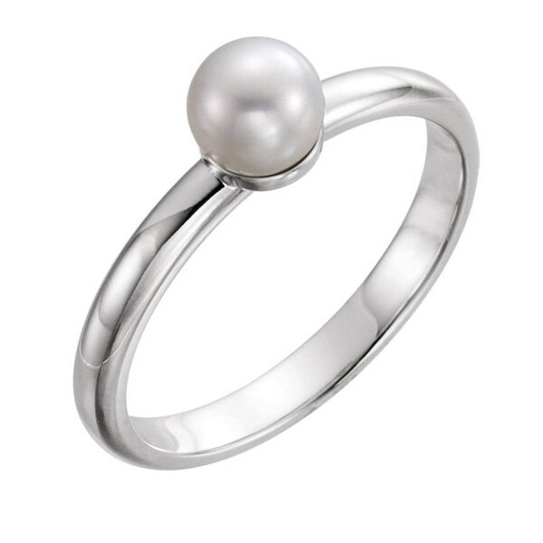 Simple Pearl Ring - Etsy