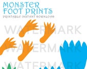 Items similar to Monster Printable Footprints Instant Download on Etsy