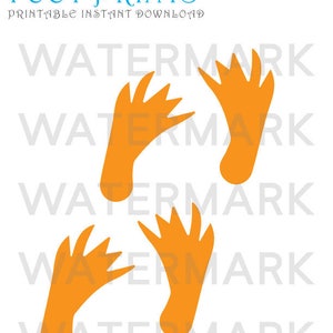 Monster Printable Footprints Instant Download | Etsy
