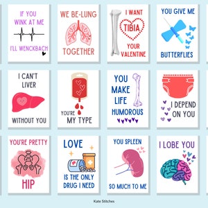Medical Valentines Printable, Valentines for Doctors, Nurses, Medical ...