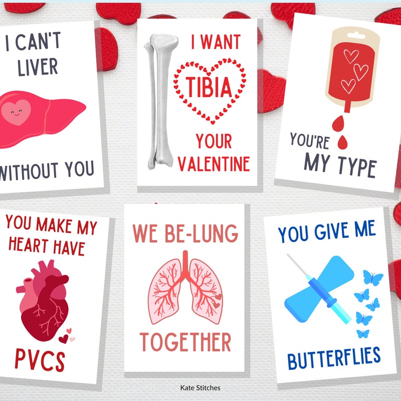 Medical Valentines Day Cards Printable - Etsy