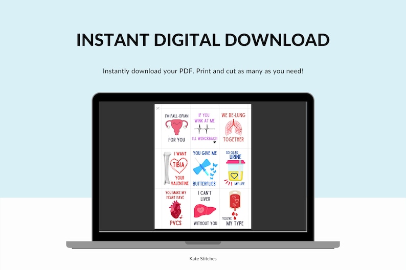 Medical Valentines Printable, Valentines for Doctors, Nurses, Medical ...