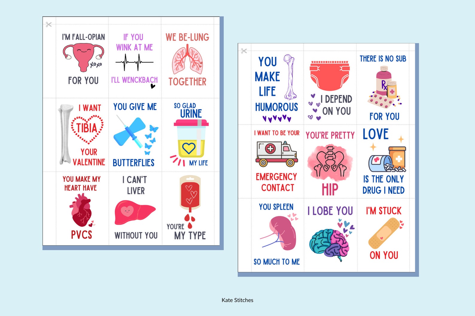 Medical Valentines Printable, Valentines for Doctors, Nurses, Medical ...