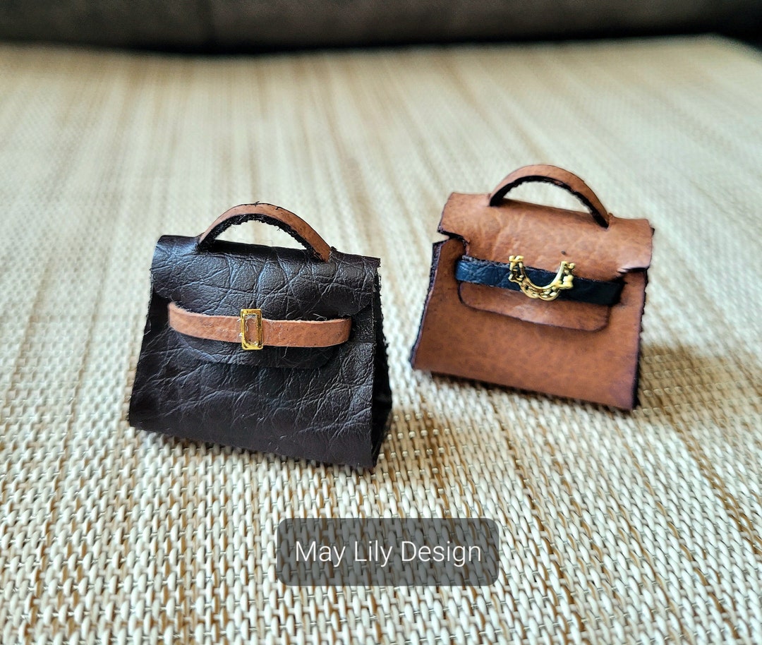 Miniature Dollhouse Faux Leather Handbag (1:12 1/12 Scale) - Etsy