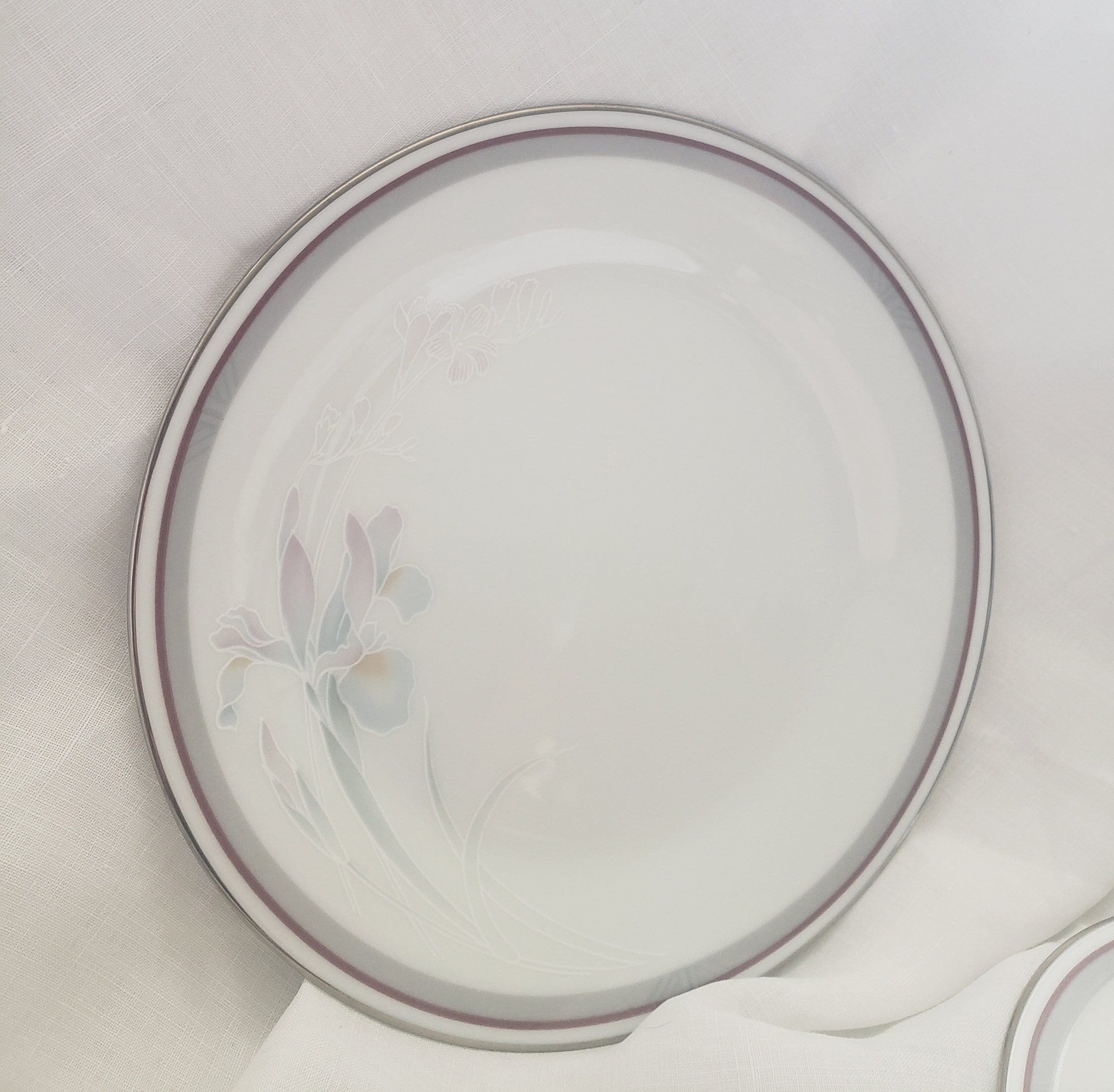 Set of 12 Floral Iris Noritake Japanese Fine China Porcelain Bread Hors ...