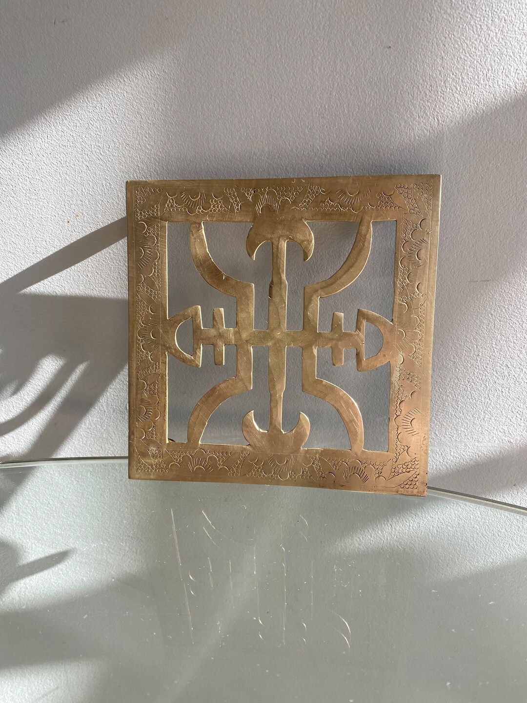 Vintage Asian Chinese Inspired Brass Trivet - Etsy