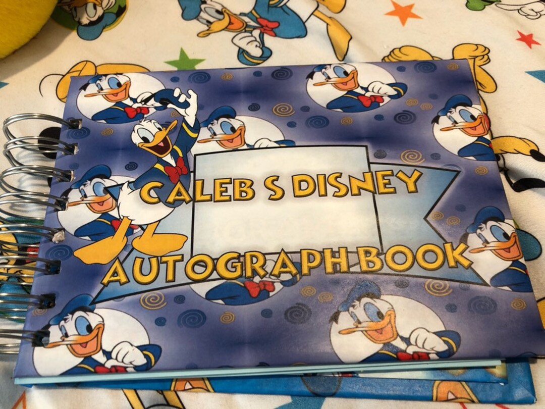 Disney Autograph Book Memory Book Donald Duck Personalized Disney ...