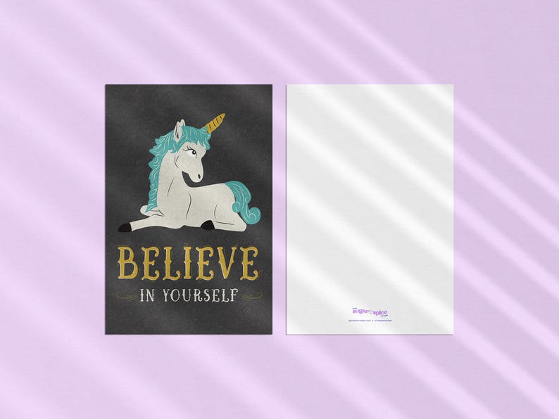 Believe in Yourself Magical Unicorn Wall Art - Etsy