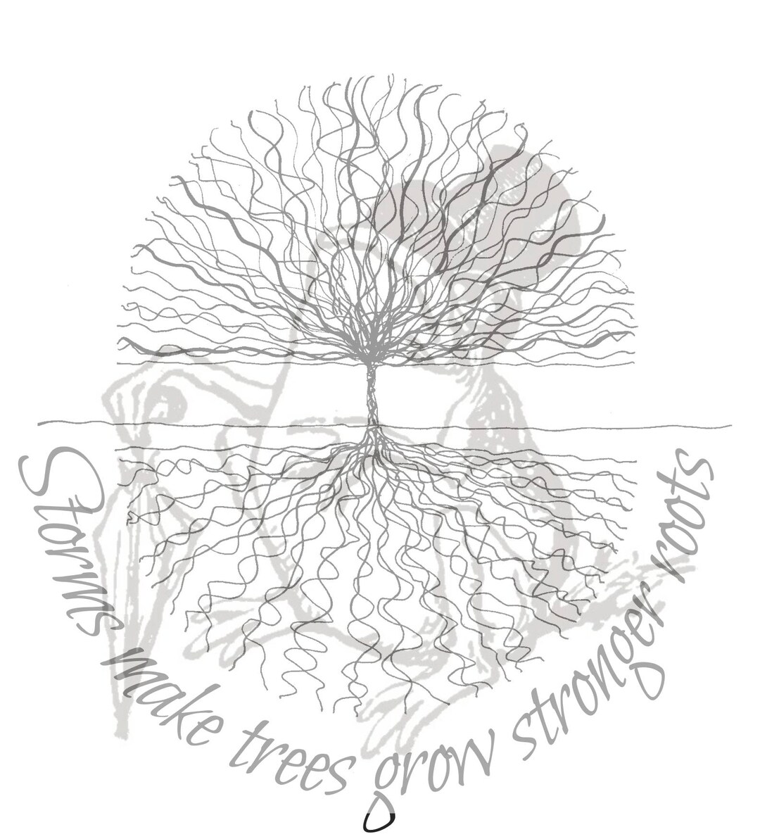 Tree of Life Digital Image With Text Storms Make Trees Grow Stronger ...