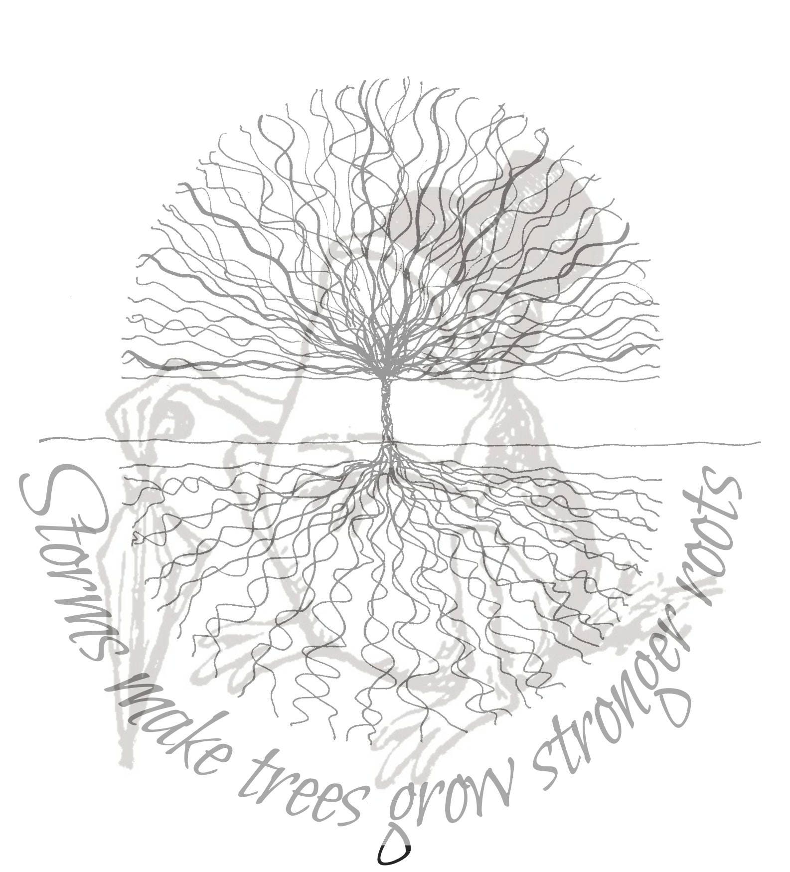 Tree of Life Digital Image With Text Storms Make Trees Grow Stronger ...