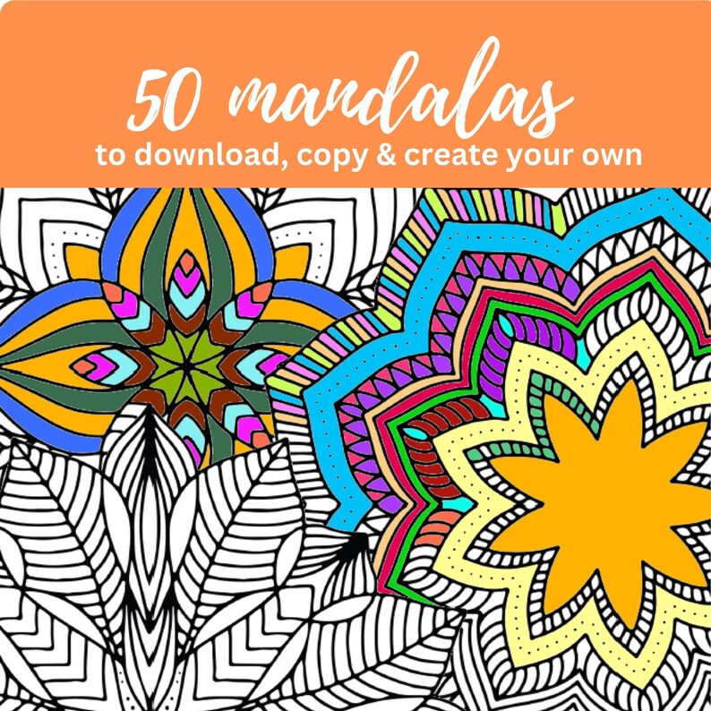 50 Mandalas to Download Print and Colour at Home. Colouring - Etsy