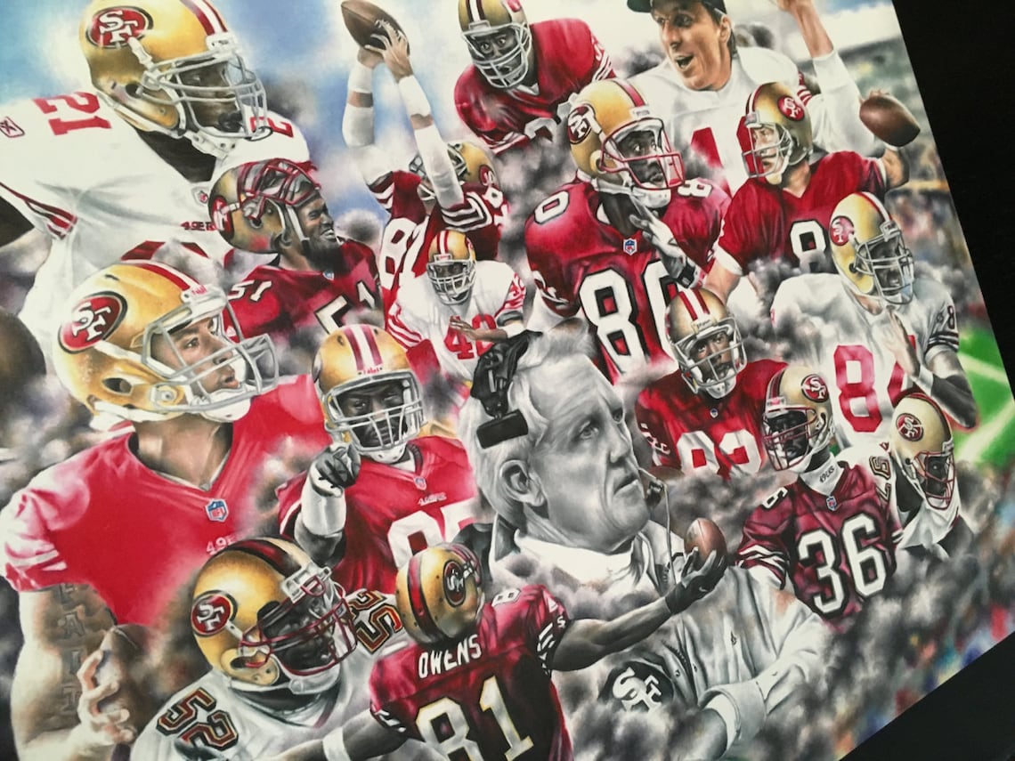 San Francisco 49ers (past & Present) Art Print - Etsy