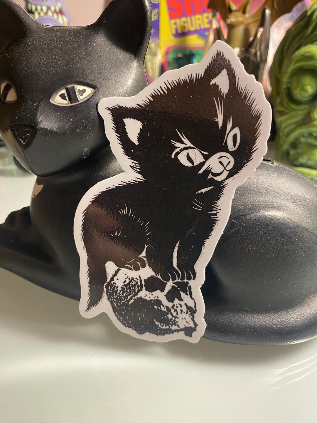 Kitty Skull ( Sticker ) - Etsy