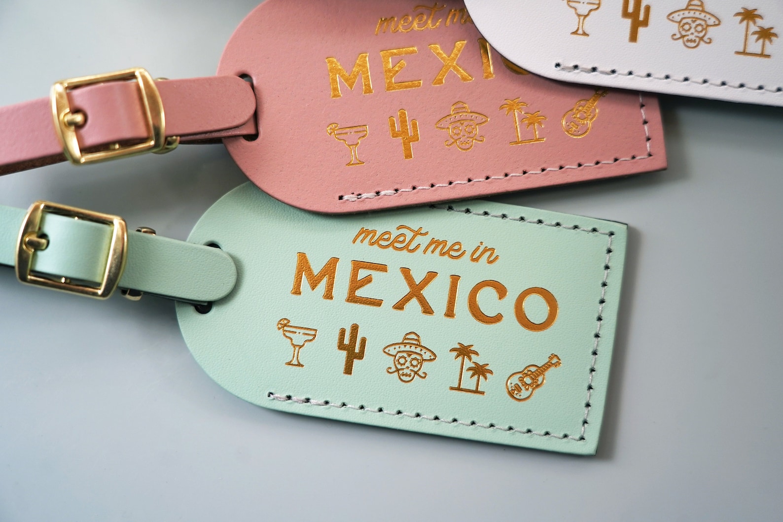 Mexico Icons Luggage Tags Wedding Favors or Bridesmaid Gift - Etsy