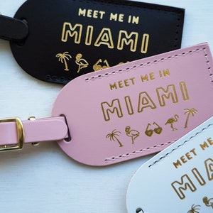 Miami Bridesmaid Gift Luggage Tags for Proposal Box | Bachelorette ...