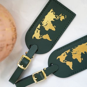 World Map Luggage Tags Wedding Favors - Travel Gifts, Bridesmaid Gift ...