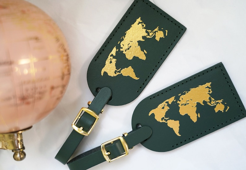 World Map Luggage Tags Wedding Favors Travel Gifts - Etsy