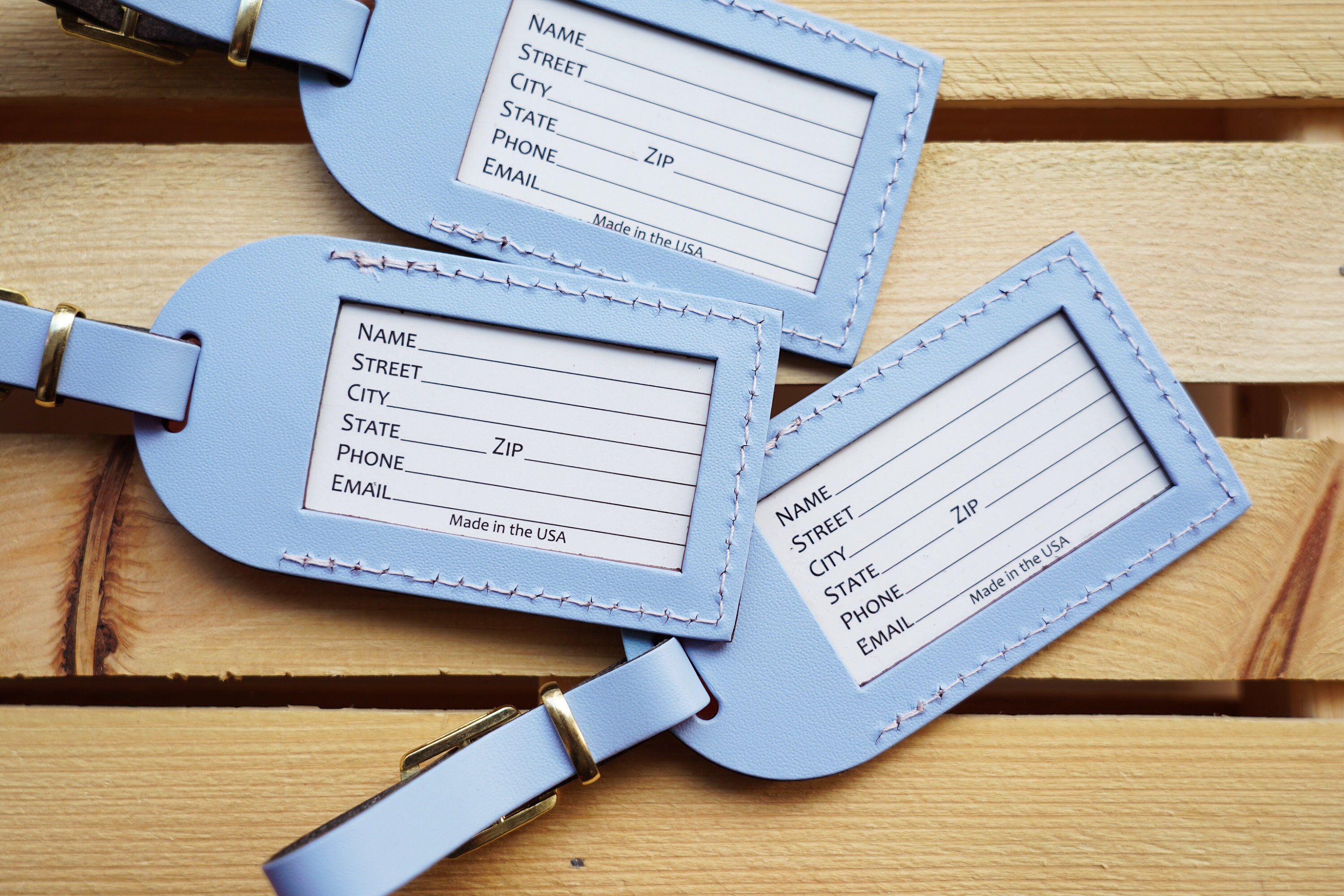 Luggage Tags Wedding Favors Sky Blue and so the Adventure - Etsy