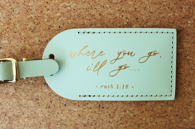 Christian Scripture Luggage Tags Spiritual Gift Wedding | Etsy