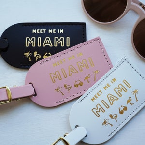 Miami Bridesmaid Gift Luggage Tags for Proposal Box | Bachelorette ...