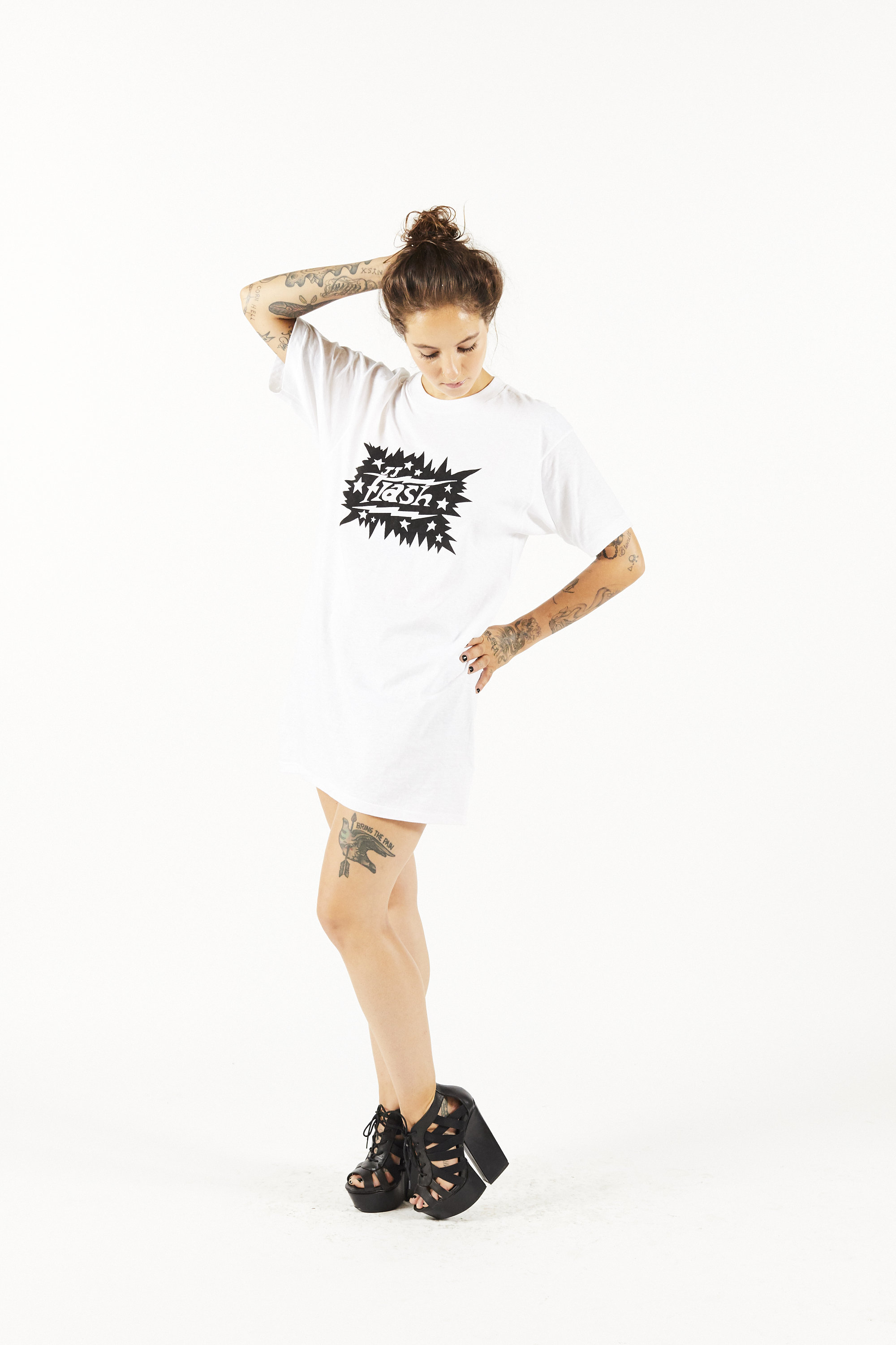 Rare Original JJ Flash Logo Long Shirt or Shirt Dress Jumpin Jack Flash ...