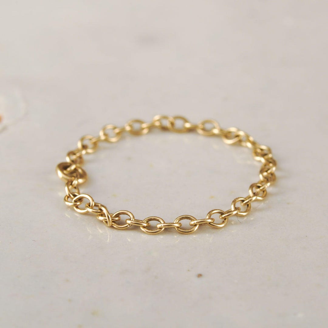 Chain Ring . Delicate Ring . Stack Rings . Handmade Jewellery . U.K ...