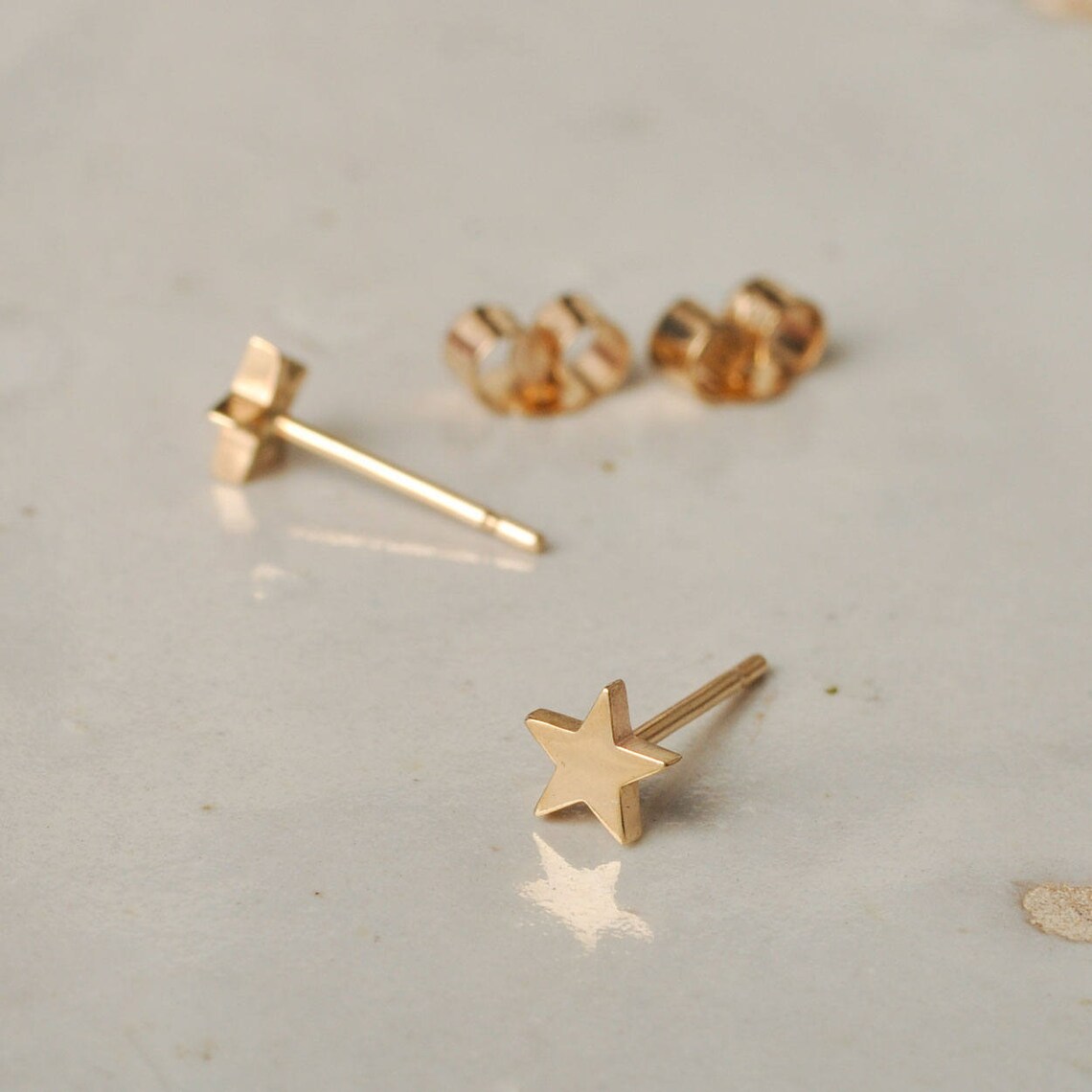 Little Gold Star Stud Earrings . Star Earrings . Gold Stars . - Etsy UK