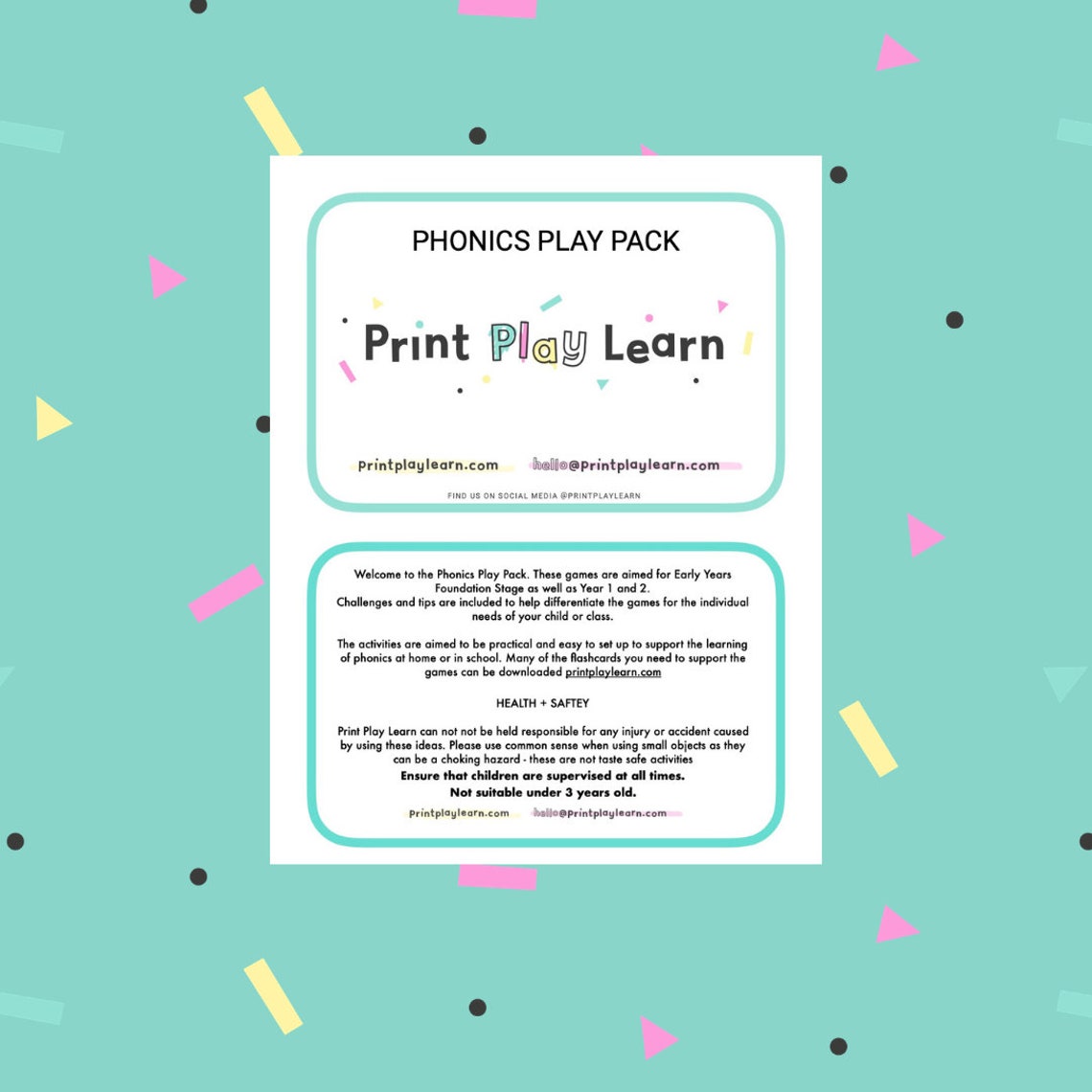 Phonics Play Pack Activities for Children Kindergarten PDF Download ...