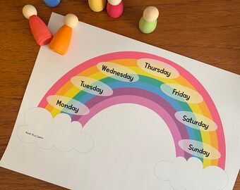 Playroom/classroom Calendar Days of the Week Months - Etsy