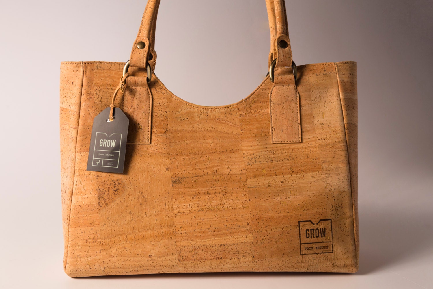 Beautiful Tote Handbag From Natural Cork Vegan Bag Cork Bag - Etsy