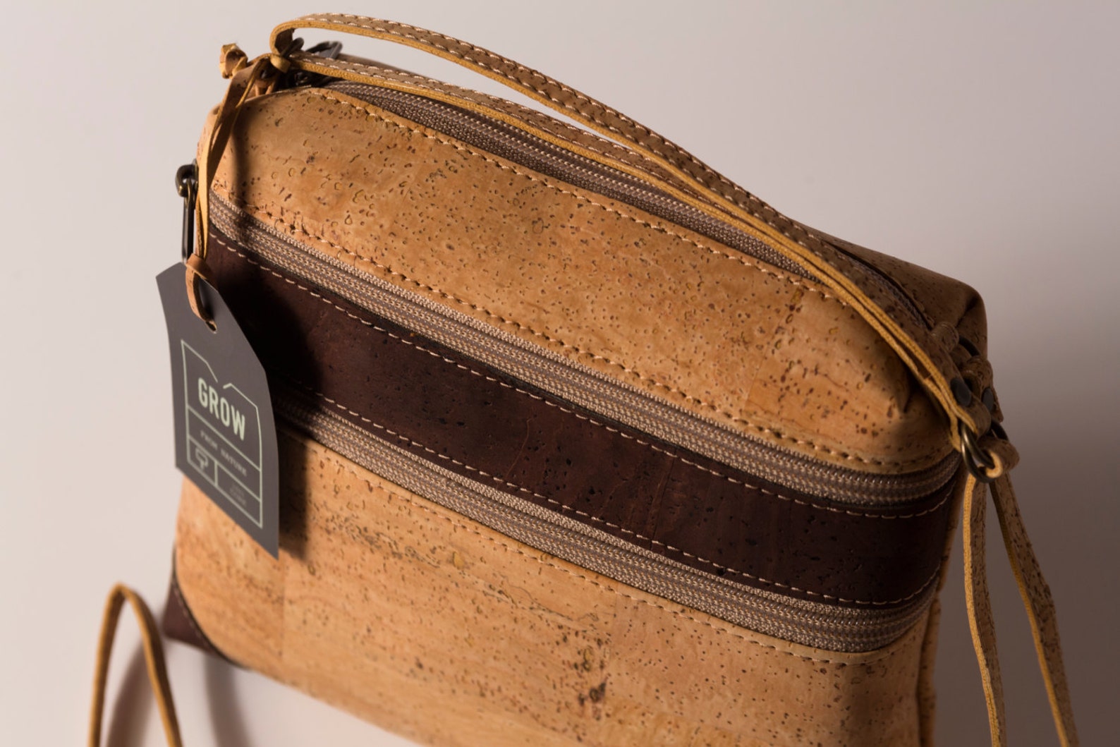 Genuine cork leather crossbody bag cork purse Vegan Leather | Etsy