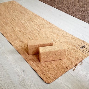 Cork Yoga Mat Made of Natural Cork, Yoga Products, Meditation, Made in ...