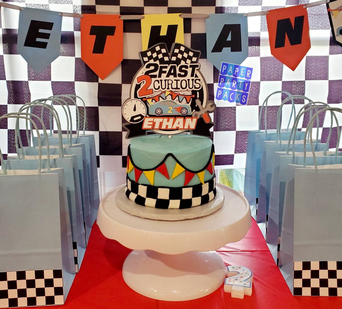 Two Fast 2 Curious Cake Topper - Etsy