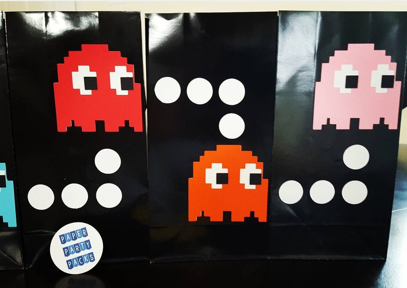 Set of 12-arcade Game Favor Bags | Etsy
