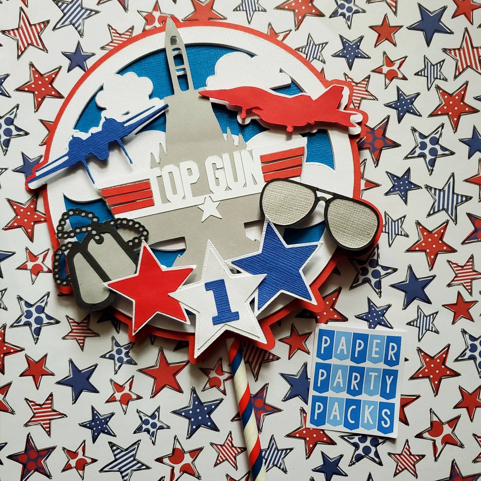Round Fighter Jet Cake Topper - Etsy