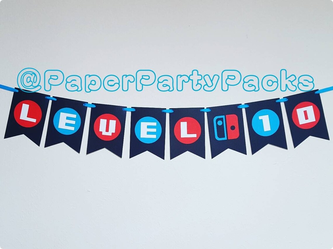 Blue and Red Gamer Party Pack Video Gamer Party Pack Game - Etsy