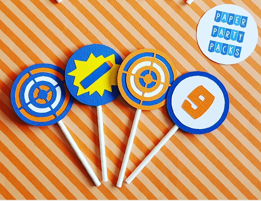 Set of 12 Target Themed Cupcake Toppers - Etsy