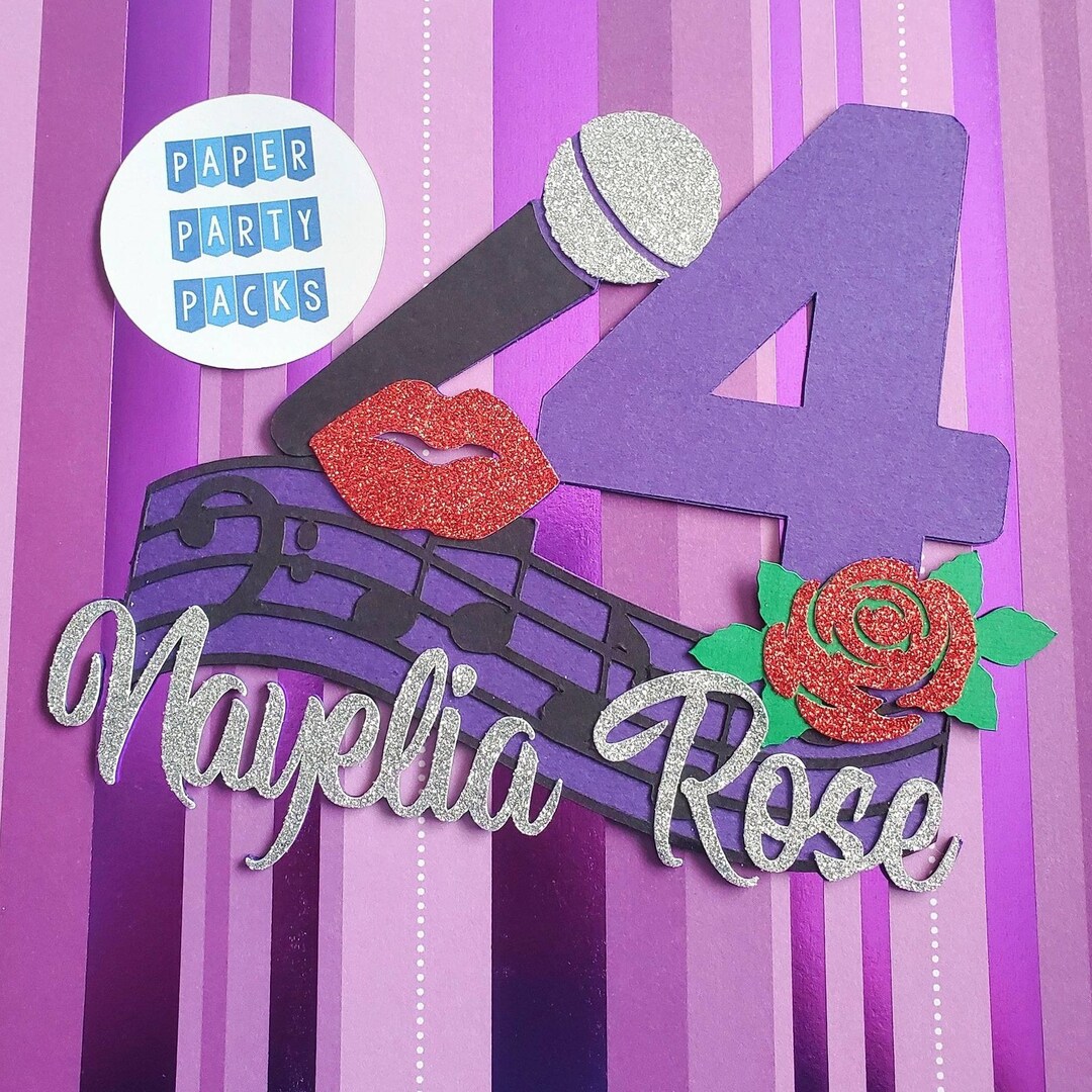 Music Singer Party Cake Topper - Etsy