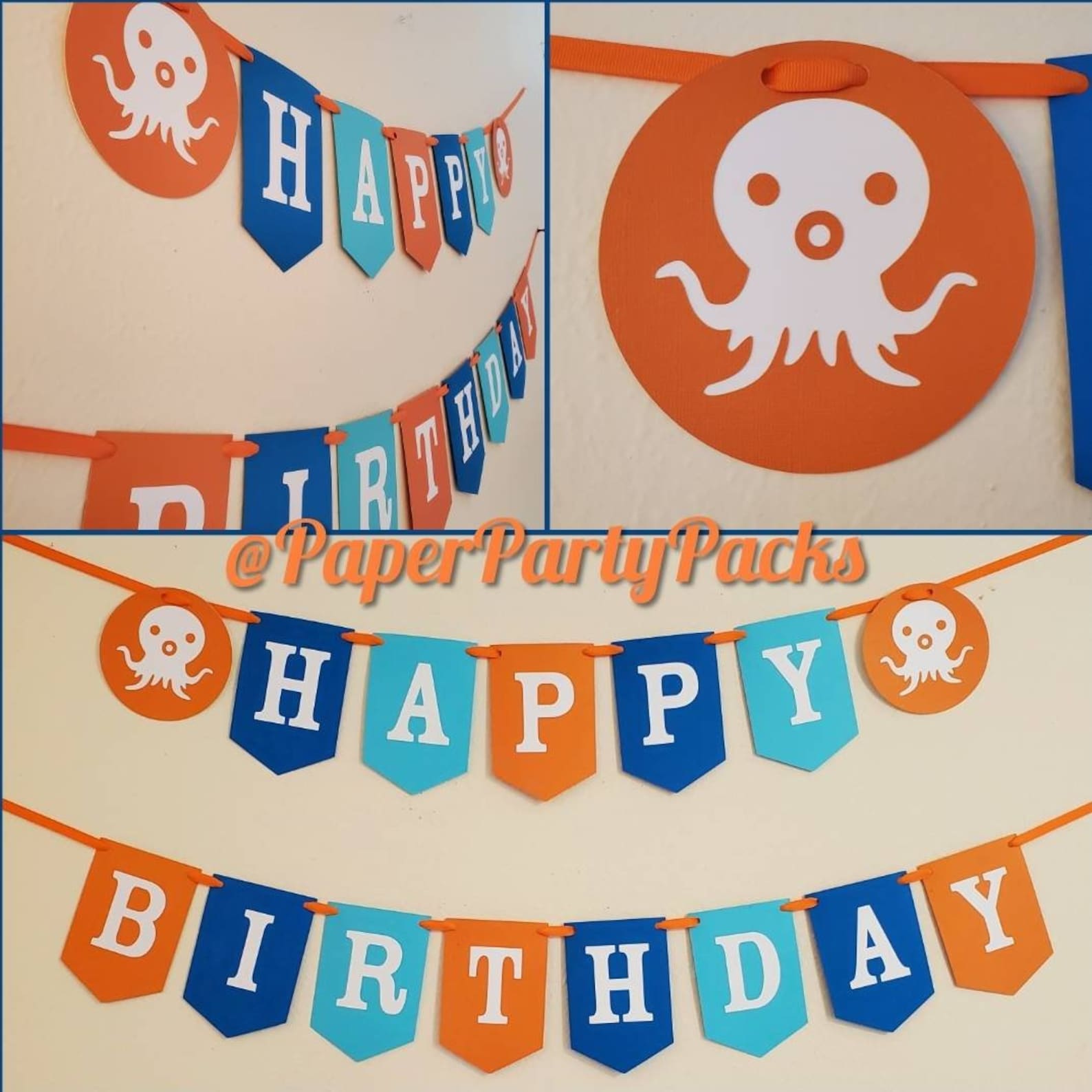 Octopus Themed Banner - Etsy