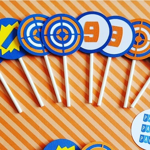 Set of 12 Target Themed Cupcake Toppers - Etsy