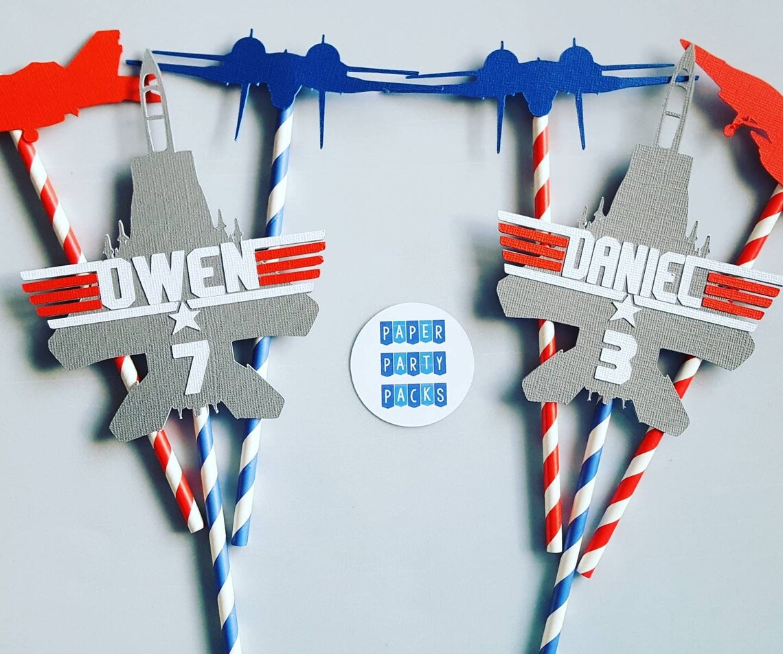 Fighter Jet Cake Topper Set - Etsy