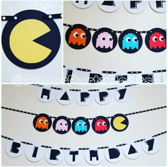 Arcade Game Birthday Banner by PaperPartyPacks | Catch My Party