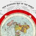 Flat Earth Map. 1892 Gleason's New Standard Map of the World Large 24 ...